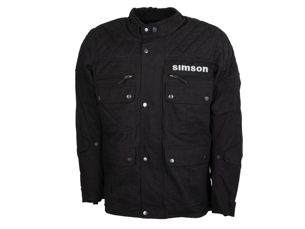 Schwarze Simson Motorradjacke - XL, 99,81